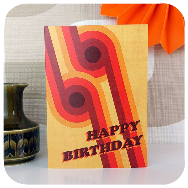 70s Supergraphic Birthday Card | The Inkabilly Emporium