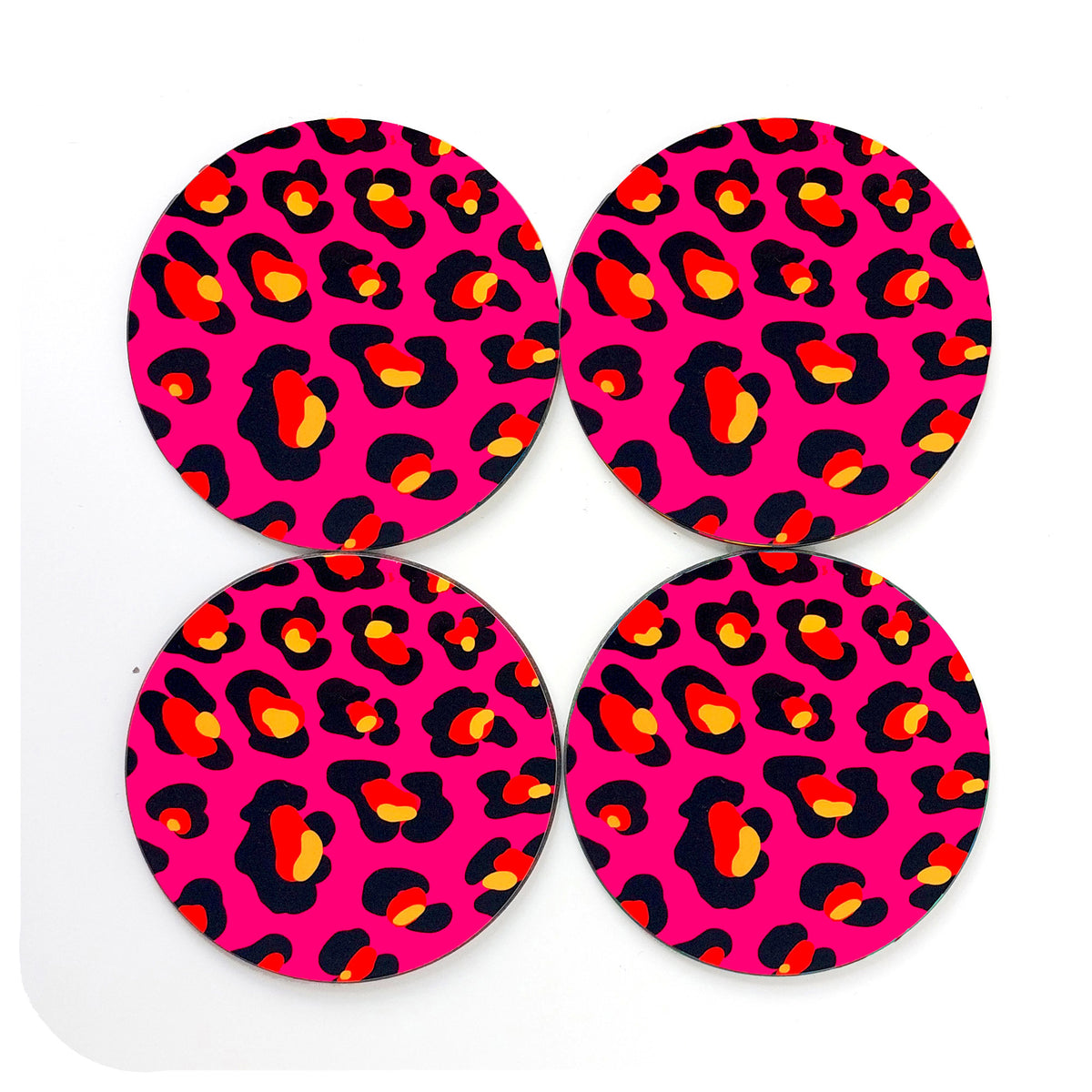 Maximalist Leopard Print Coasters | The Inkabilly Emporium