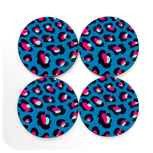Maximalist Leopard Print Coasters | The Inkabilly Emporium
